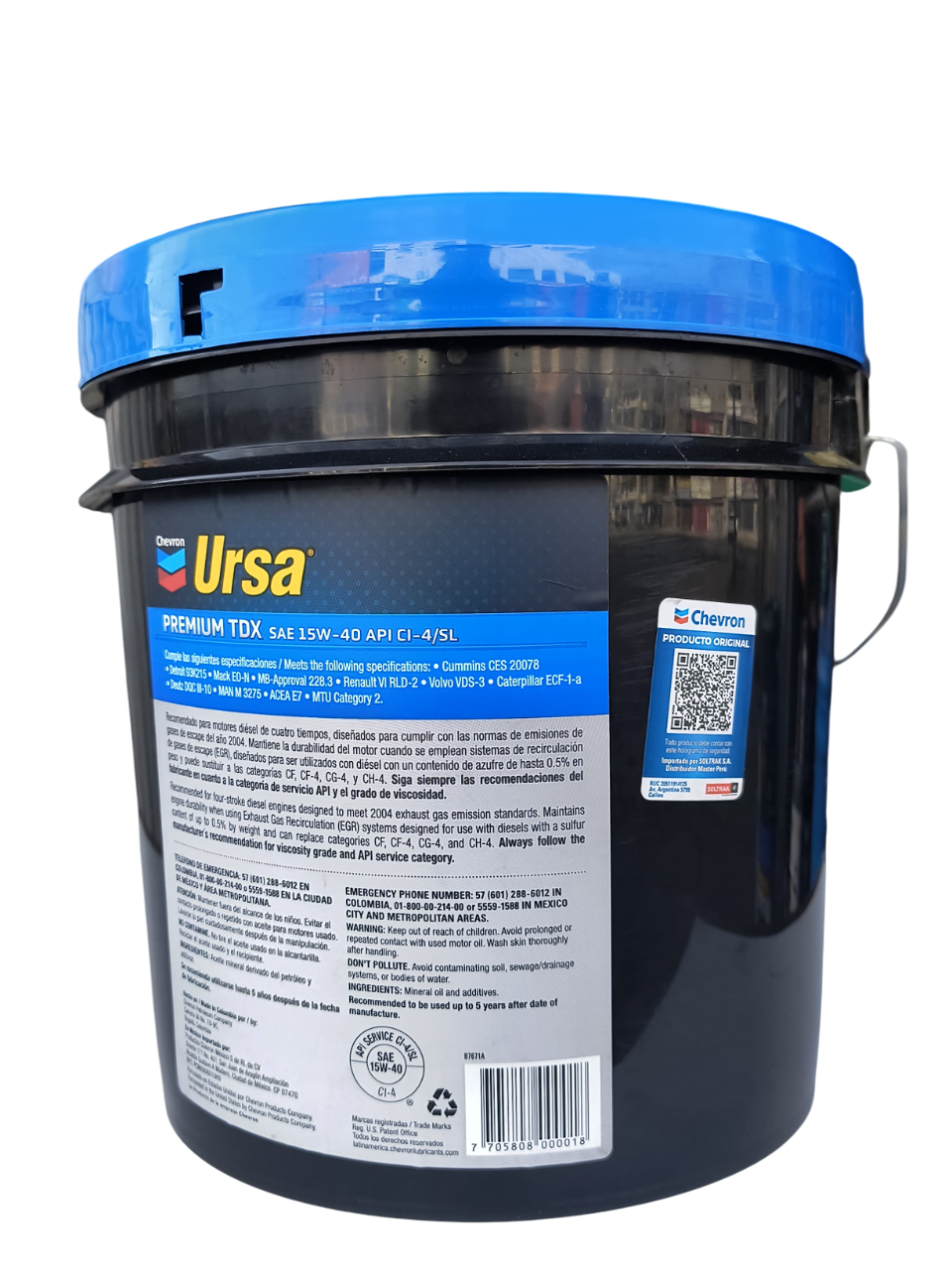 Chevron Ursa Premium TDX 15w-40 | Aceite de motor - Minibalde 2.5 Gl ...