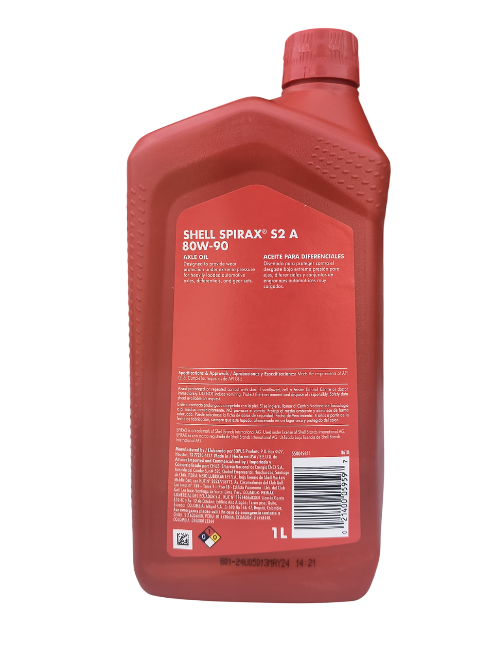 Shell Spirax S2 A 80w-90 | Aceite de transmisión - QT 1 Lt. | El Paisa ...