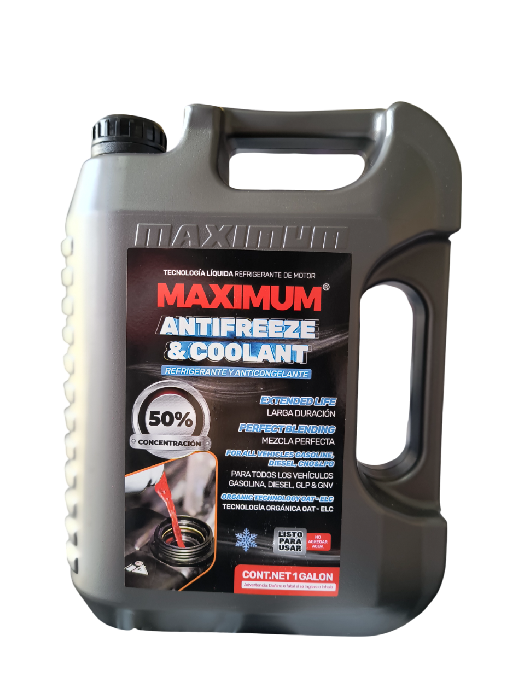 Maximum Coolant 50% | Refrigerante - Rojo - Galón 4 Lt. | El Paisa Motor